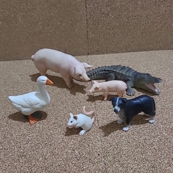 schleich | Toys | Vintage Schleich Animals 6 Alligator Duck White Mouse ...
